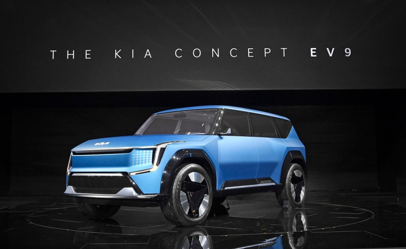 [부산모터쇼] 대형 전기SUV '더 기아 콘셉트 EV9'...미래 스마트카 느낌 물씬